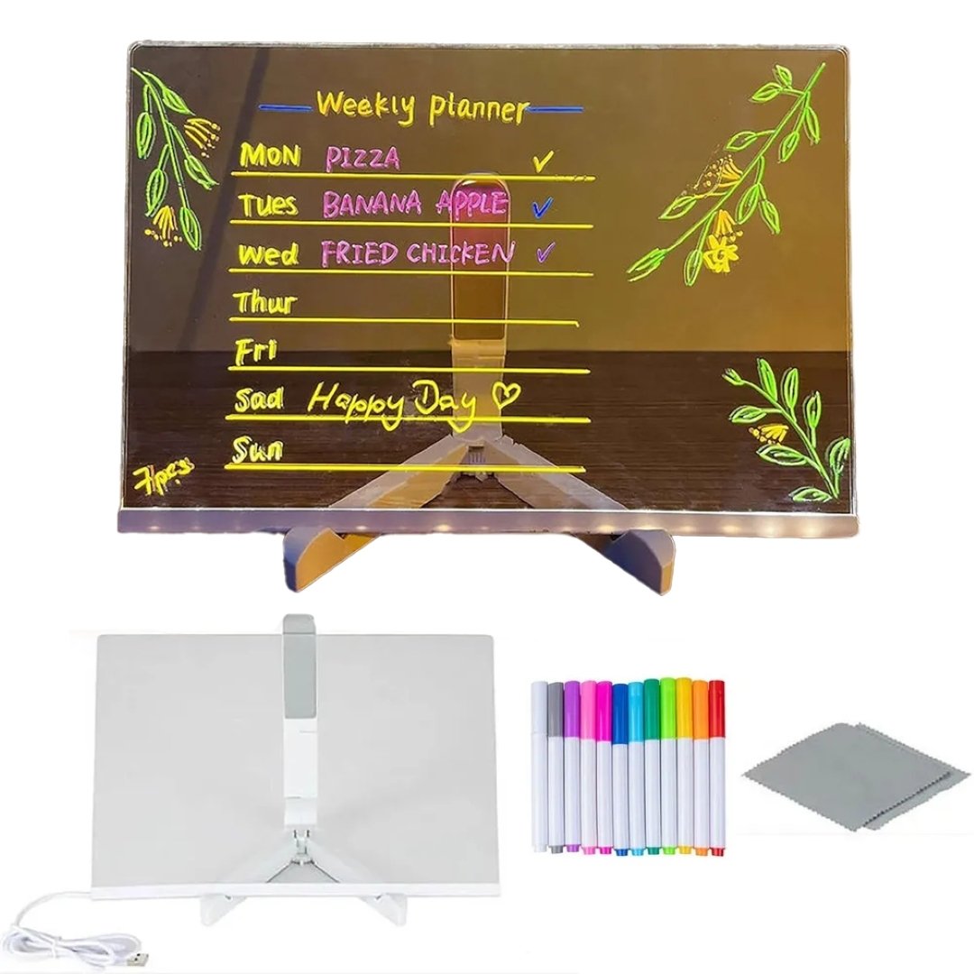 Pizarra Luminosa Led Para Dibujar, 30x20 Cm. C/colores - Cuatrocuarenta ...